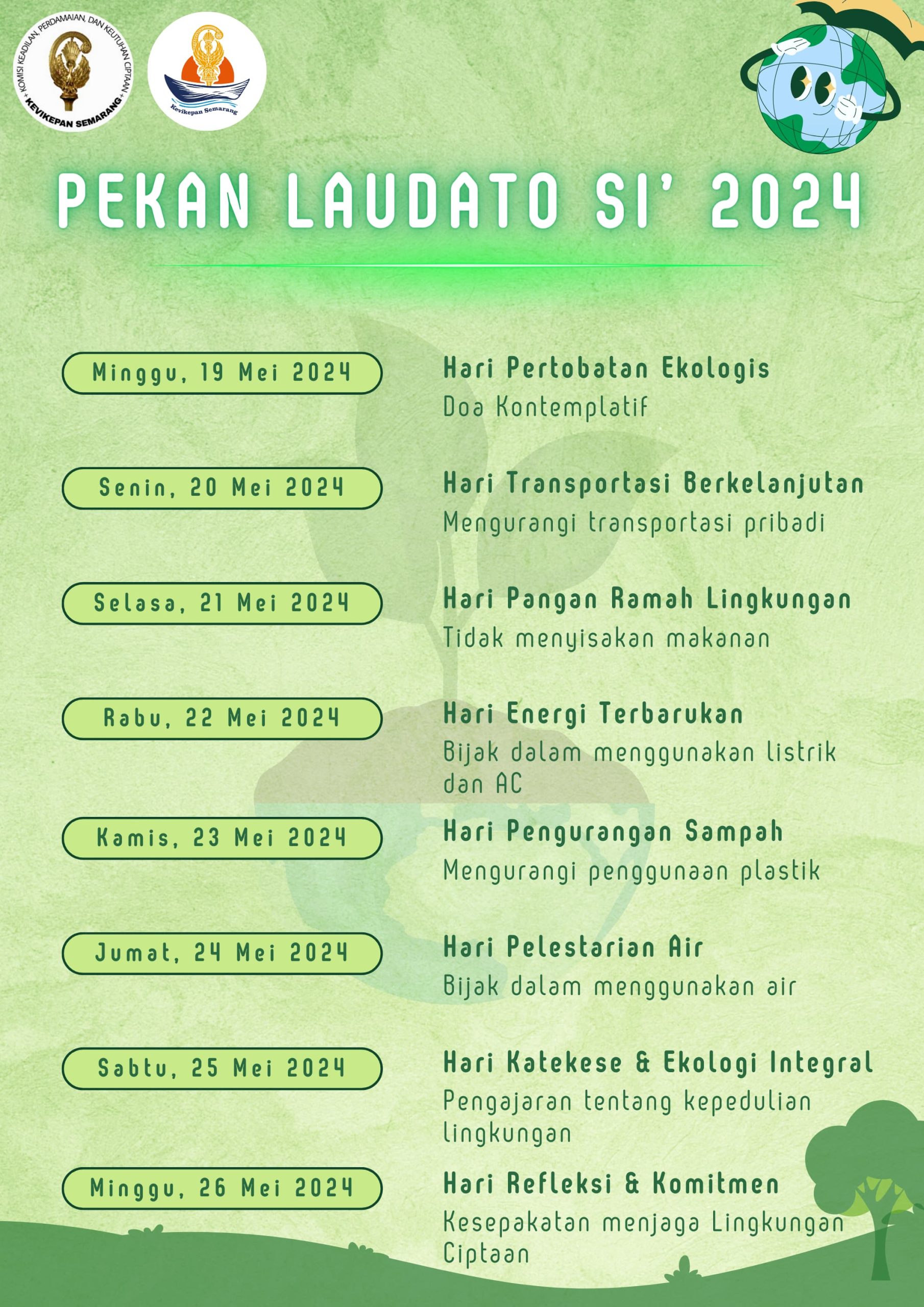 Gerakan Pekan Laudato Si Kevikepan Semarang - Keuskupan Agung Semarang